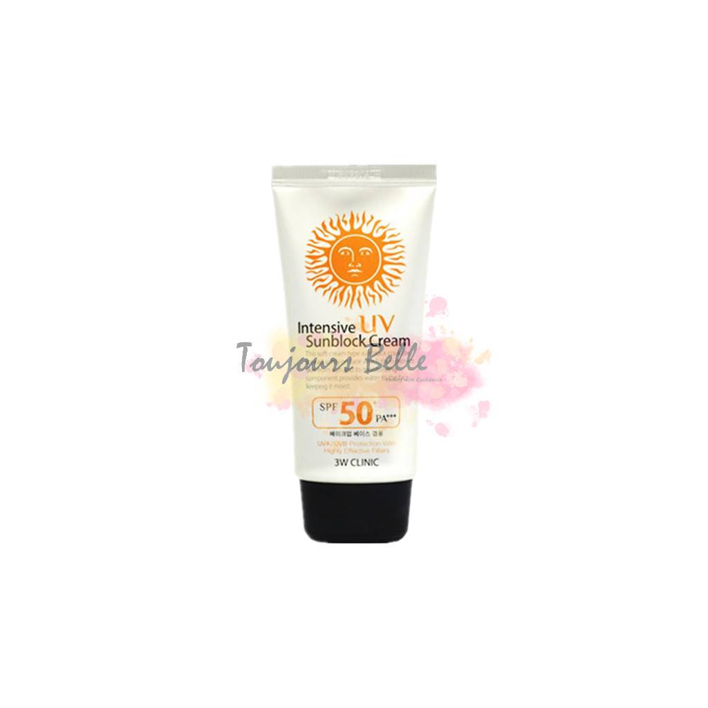 Buy 3W CLINIC Intensive UV Sun Sun Block Cream SPF50+ PA+++ 70ml, Earn ...